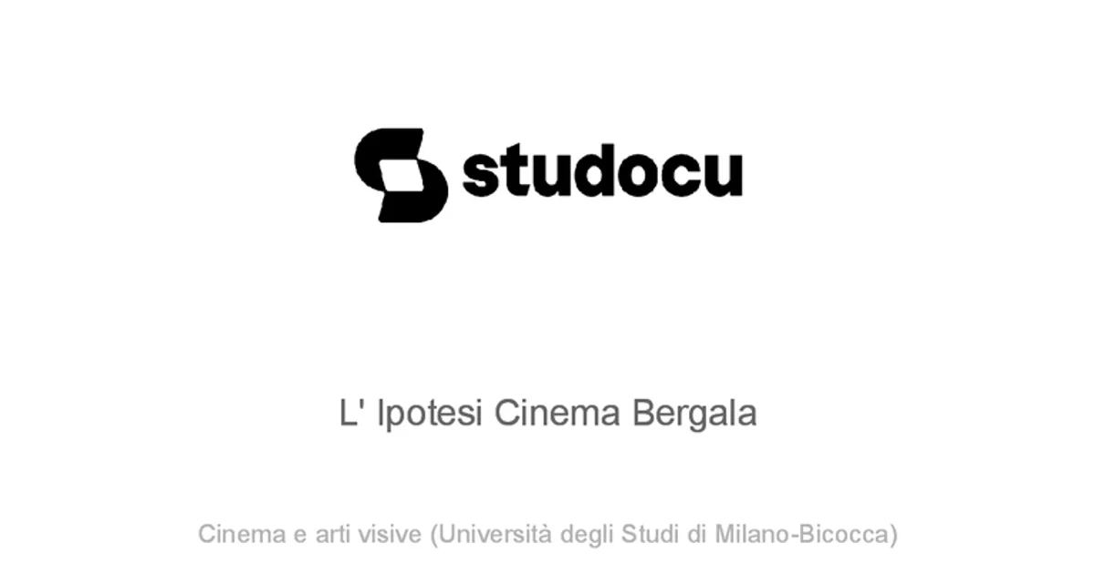 L'Ipotesi Cinema Bergala, UniMiB | Algor Library