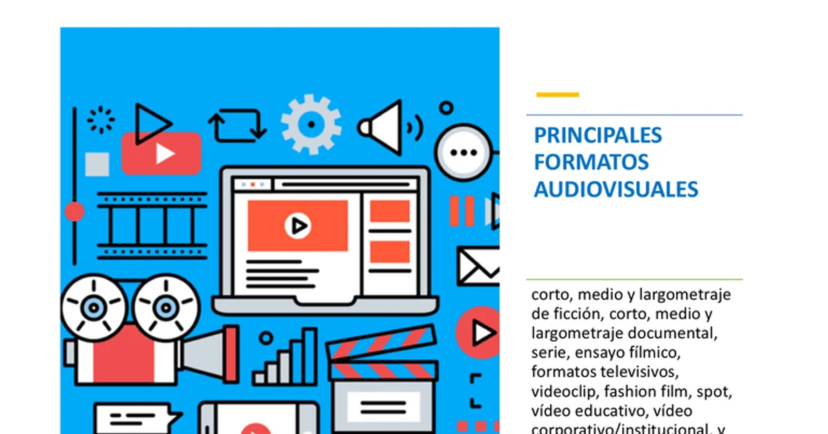 Principales Formatos Audiovisuales | Algor Library