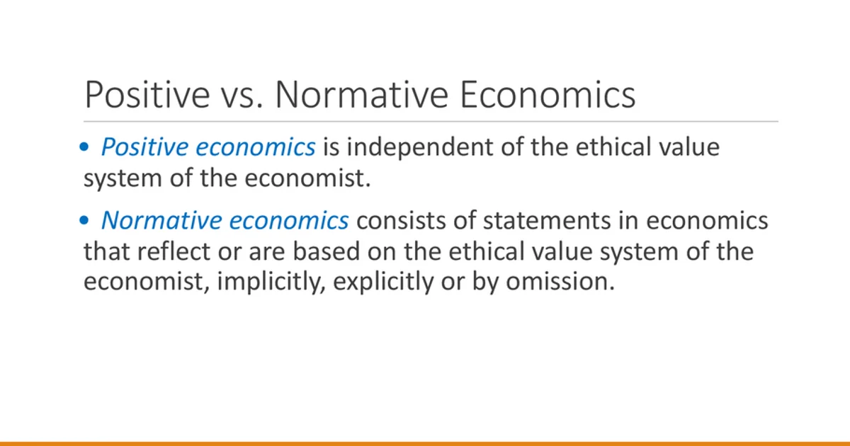 Positive vs. Normative Economics | Algor Library