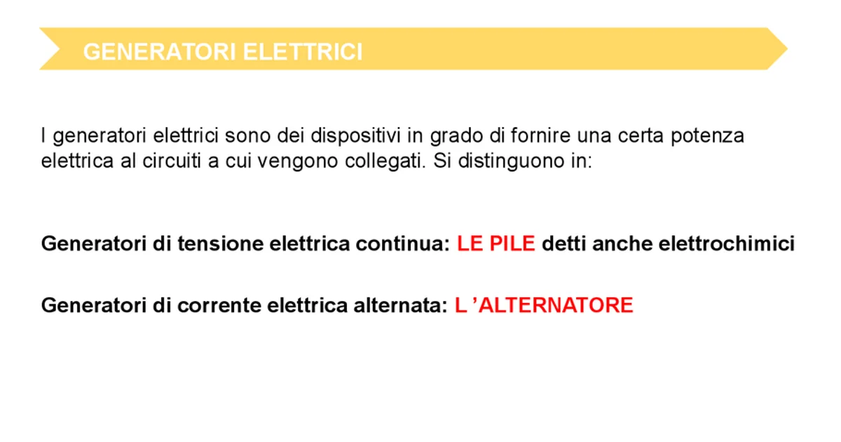 Generatori Elettrici | Algor Library