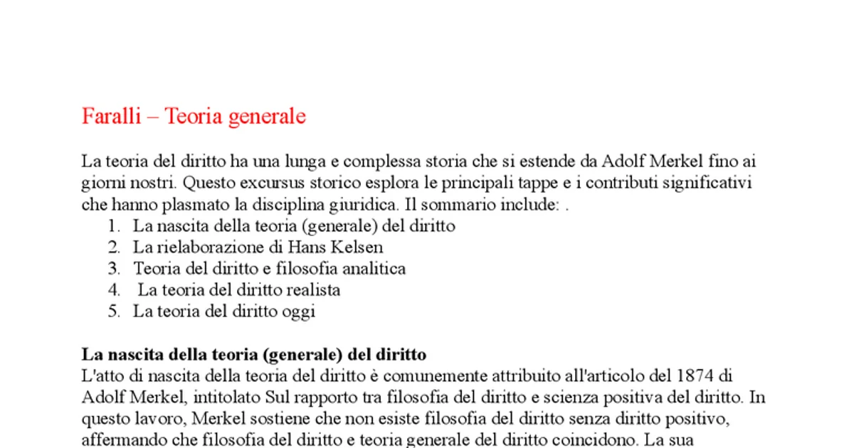 Faralli, Teoria generale del diritto | Algor Library