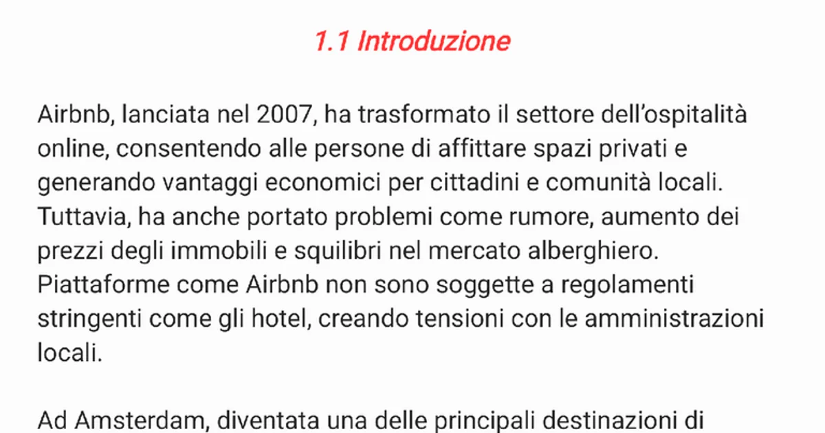 Impatto Piattaforme Digitali, Airbnb | Algor Library