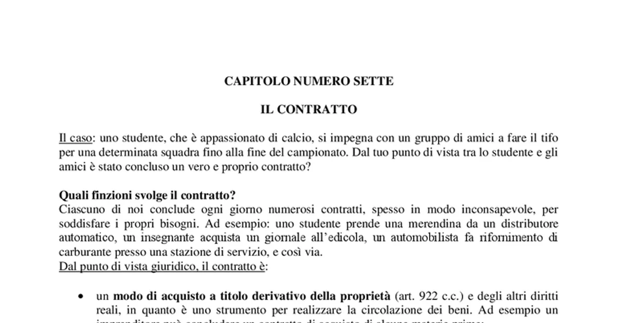 Il Contratto, Diritto Italiano | Algor Library