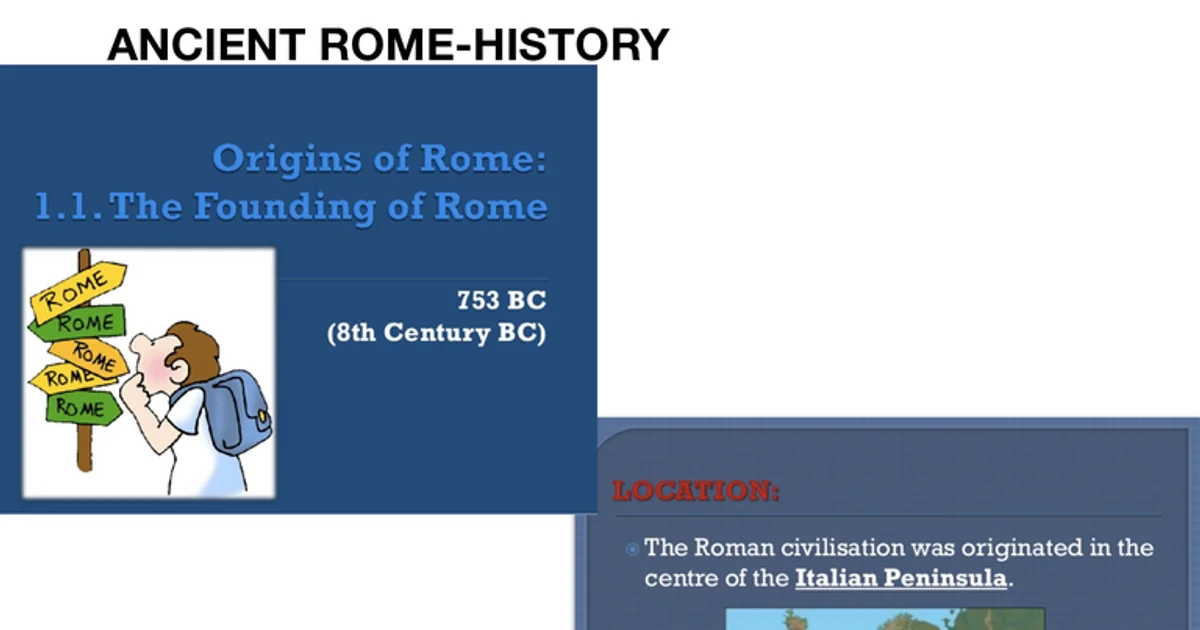 Ancient Rome History, Origins and Chronology | Algor Library
