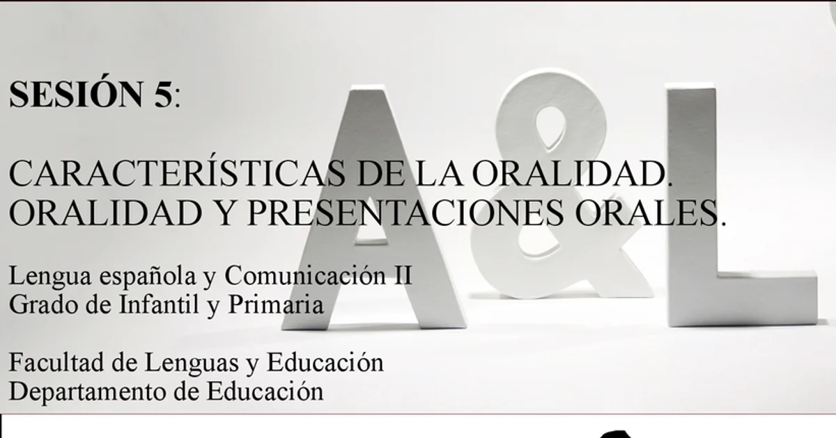Características de la Oralidad, Global Campus Nebrija | Algor Library