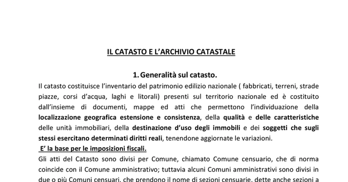 Il Catasto e L'archivio Catastale, Ministero delle Finanze | Algor Library
