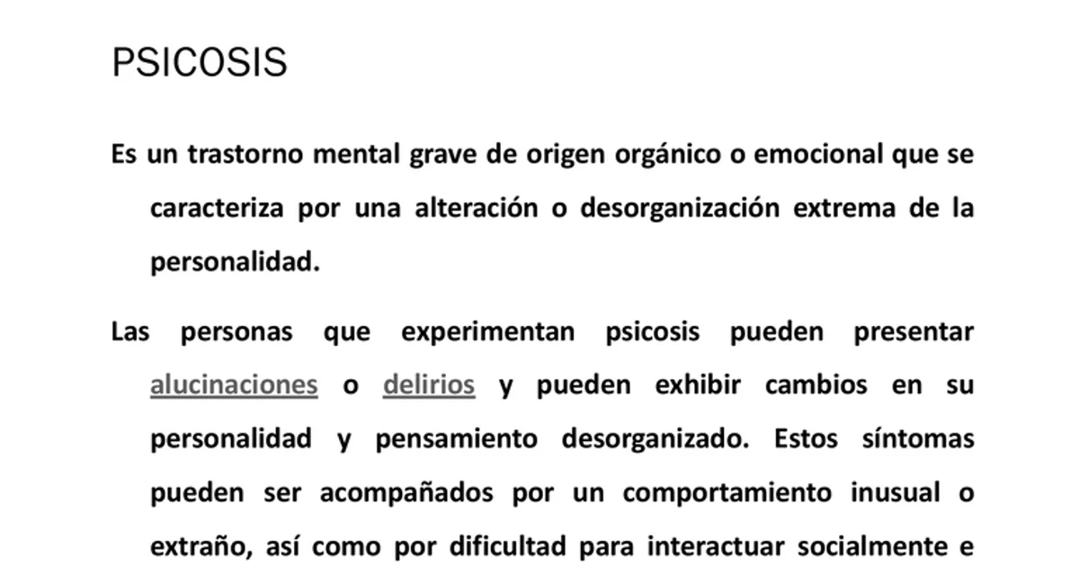 Psicosis, Universidad | Algor Library