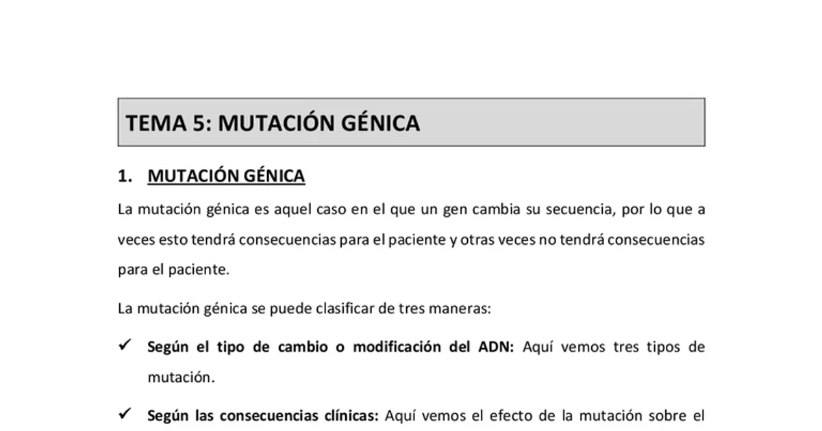 Mutación Génica, Biología | Algor Library