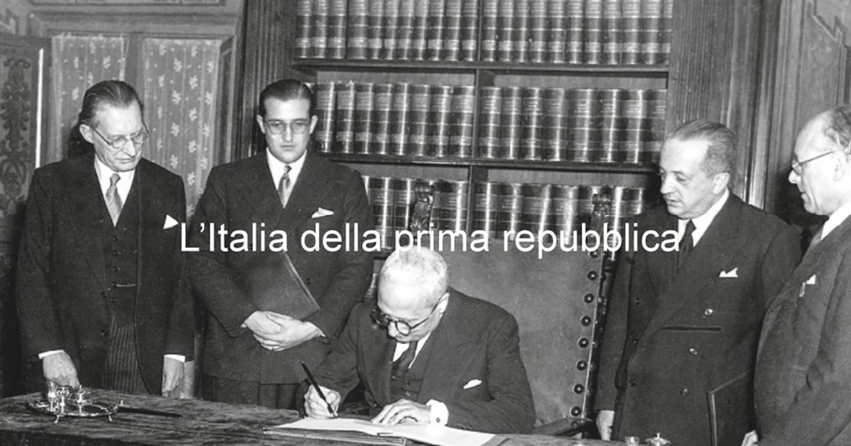 Italia della Prima Repubblica, Hub Scuola | Algor Library