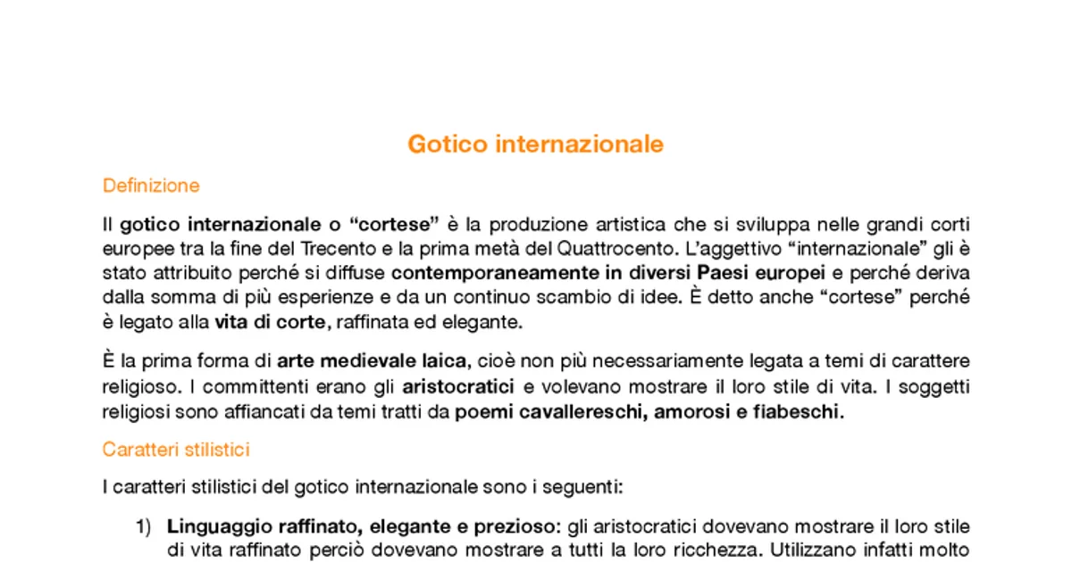 Gotico Internazionale, Rinascimento | Algor Library