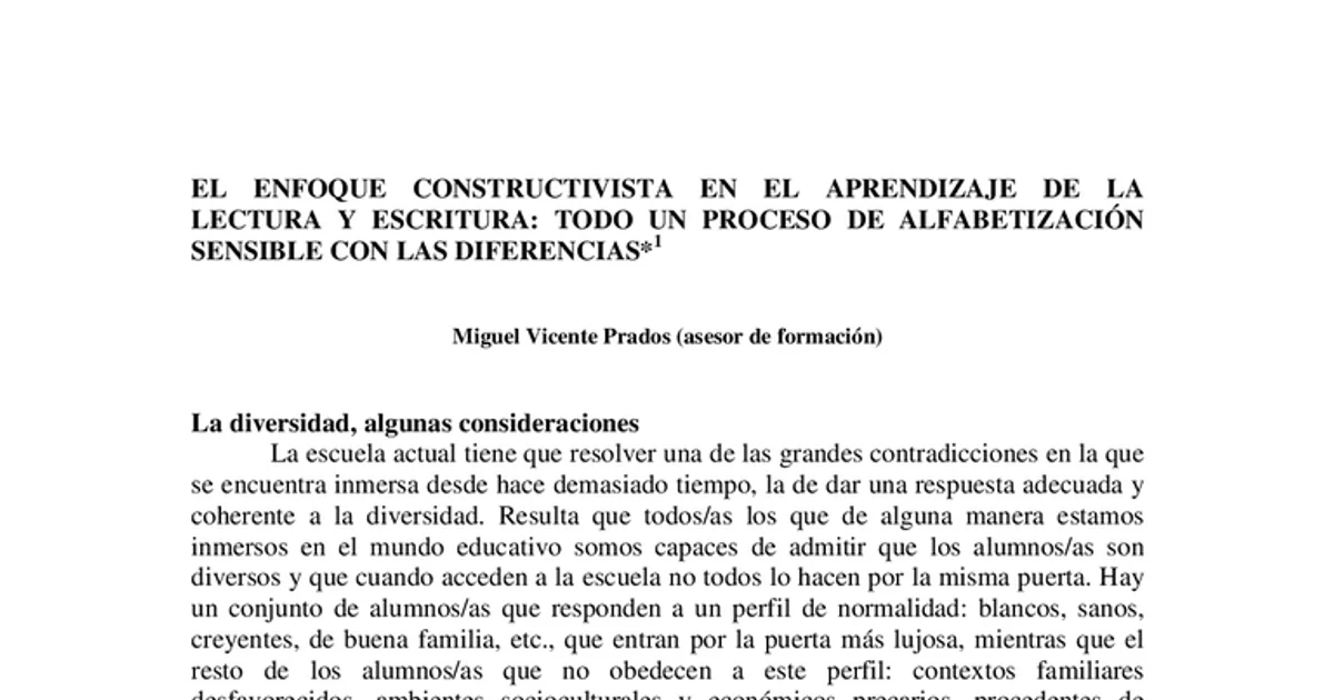 Enfoque Constructivista Lectura y Escritura | Algor Library