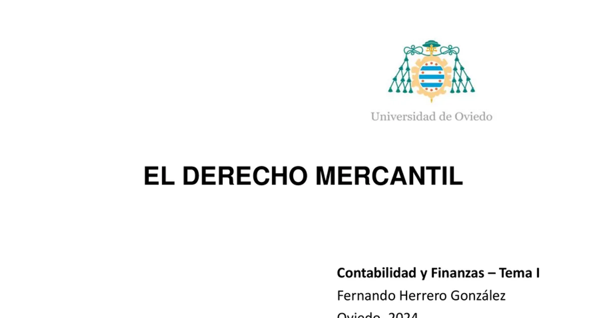 El Derecho Mercantil, Universidad de Oviedo | Algor Library